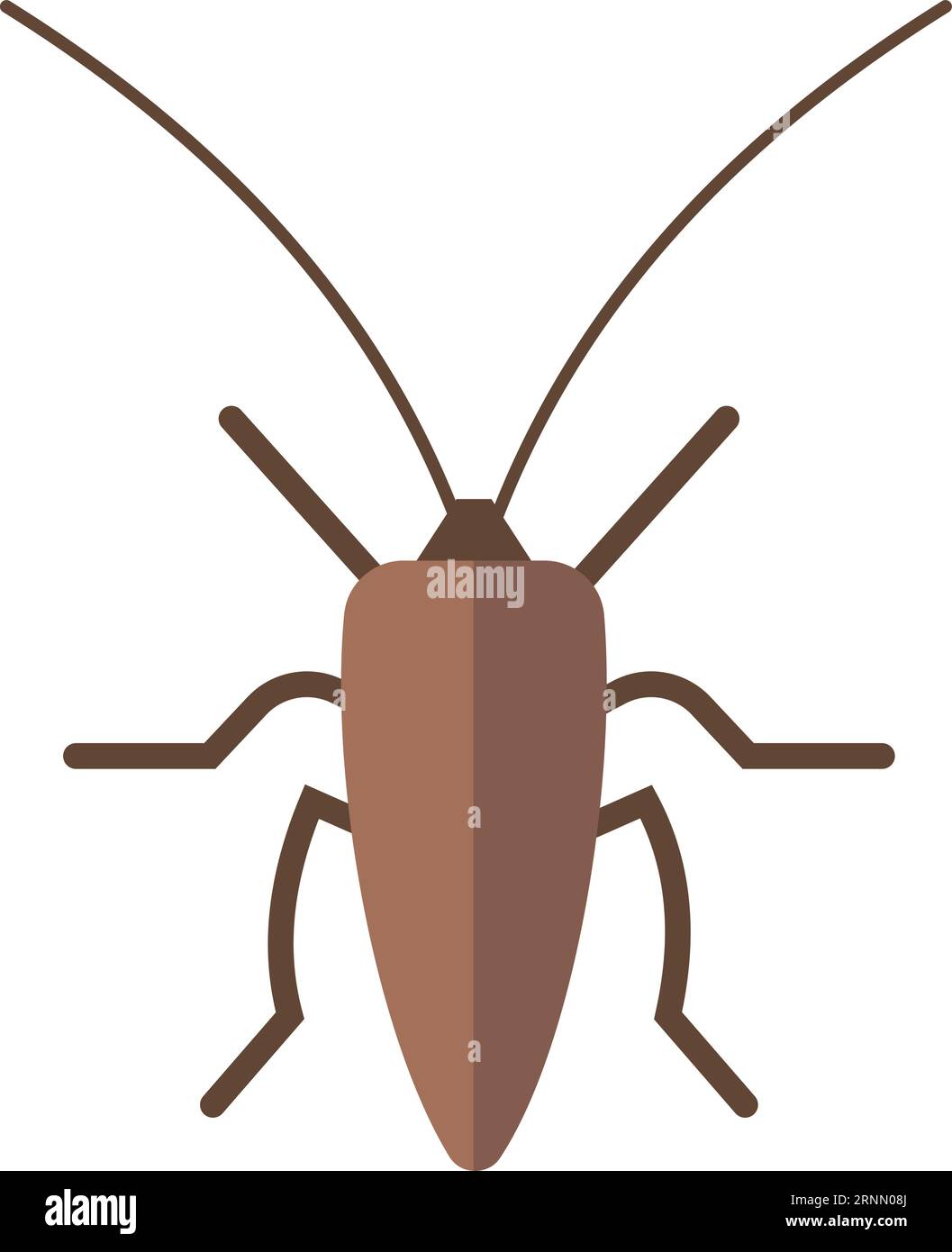 Cockroach flat icon. Pest symbol. Color insect Stock Vector Image & Art ...