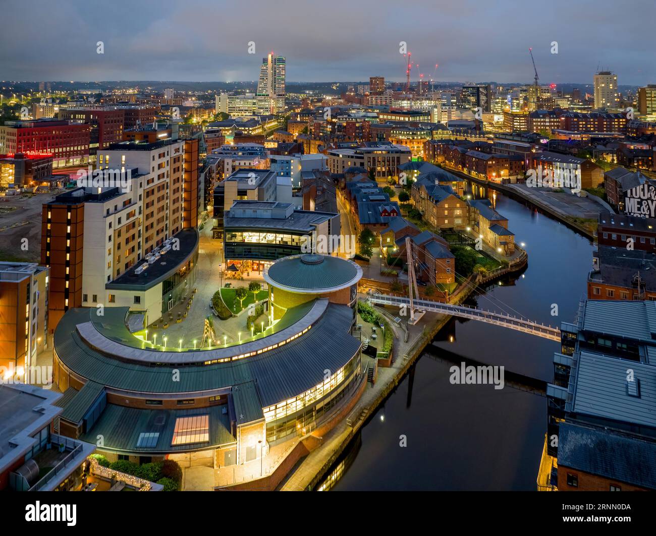 Leeds City Centre aerial view. Yorkshire england. University city view ...