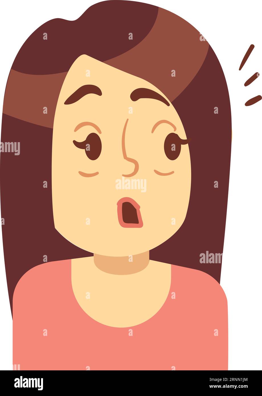 Amazed woman portrait. Person with astonished face expression Stock ...