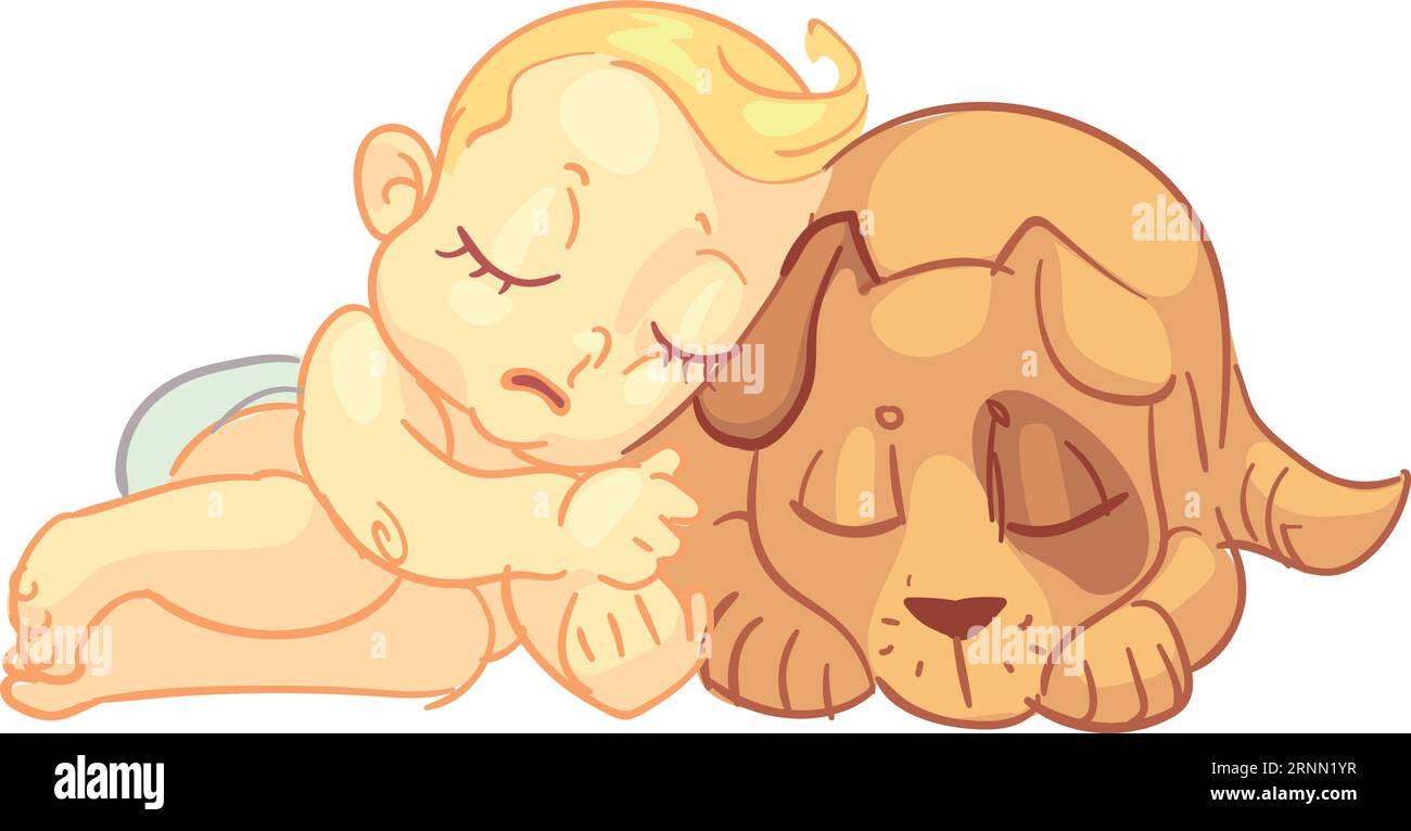 Puppy nap Stock Vector Images - Alamy