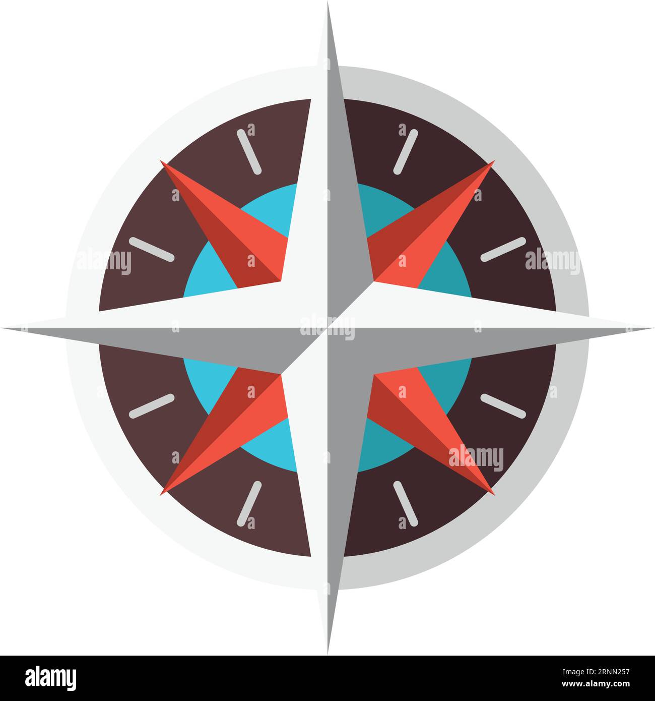 Wind rose flat icon. Marine navigation symbol Stock Vector Image & Art ...