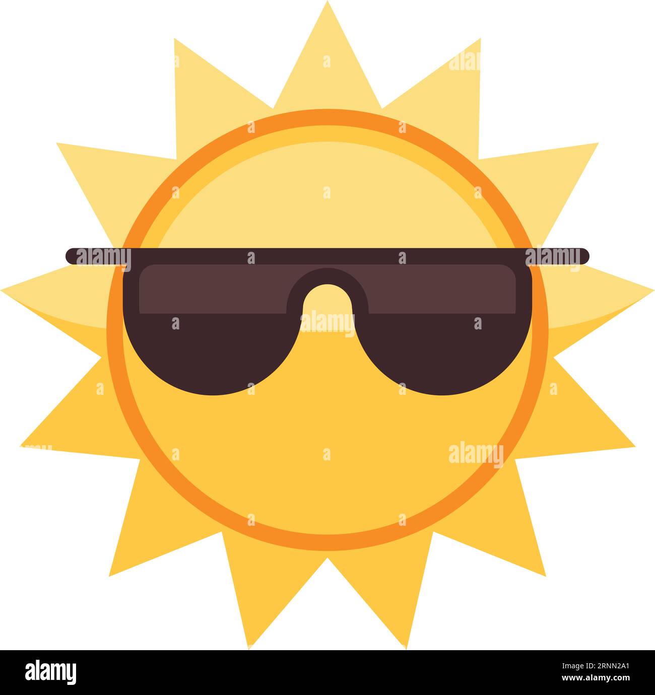 Summer beach in flat Cut Out Stock Images & Pictures - Alamy