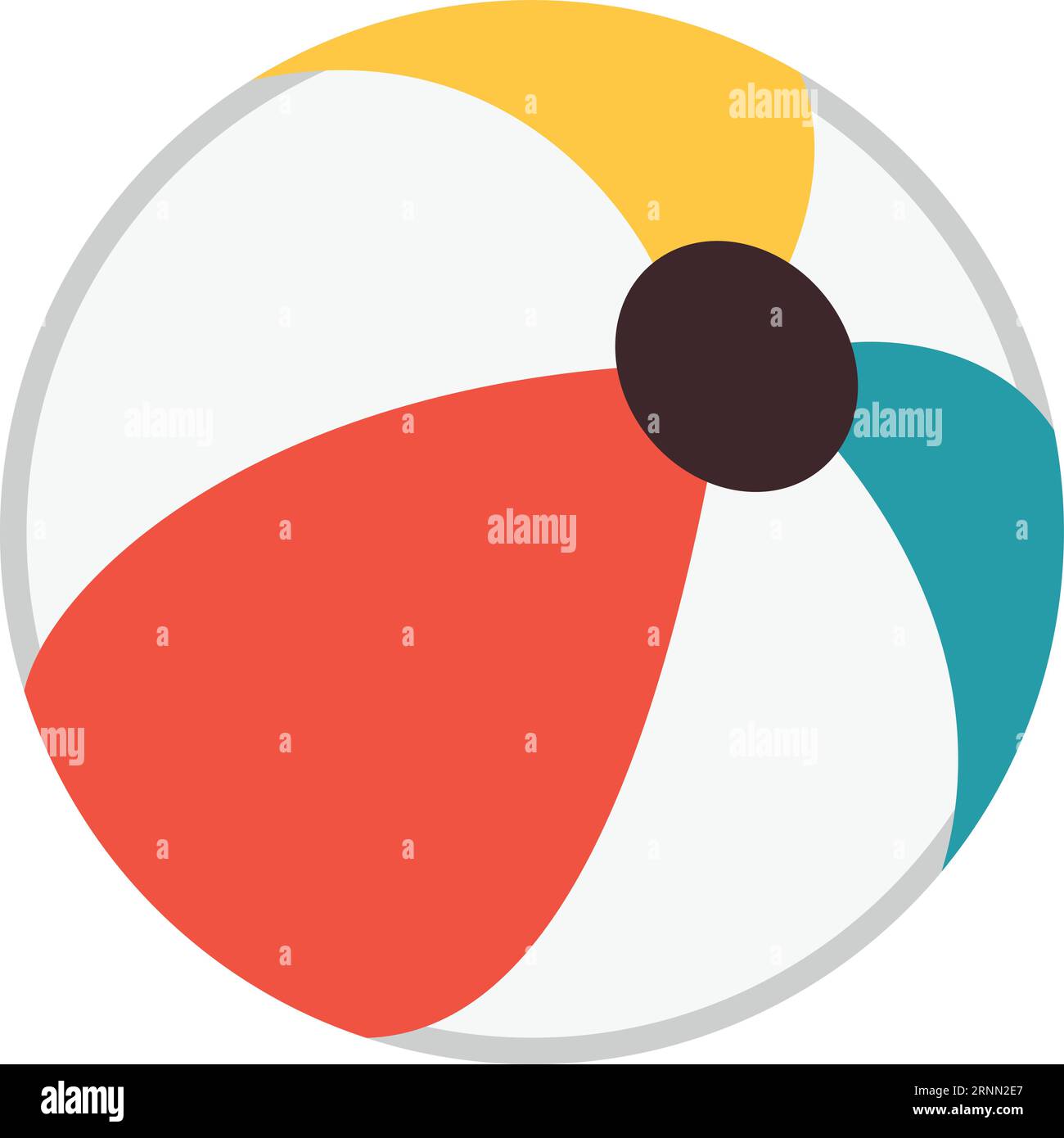 Beach ball flat icon. Inflatable summer toy Stock Vector Image & Art ...