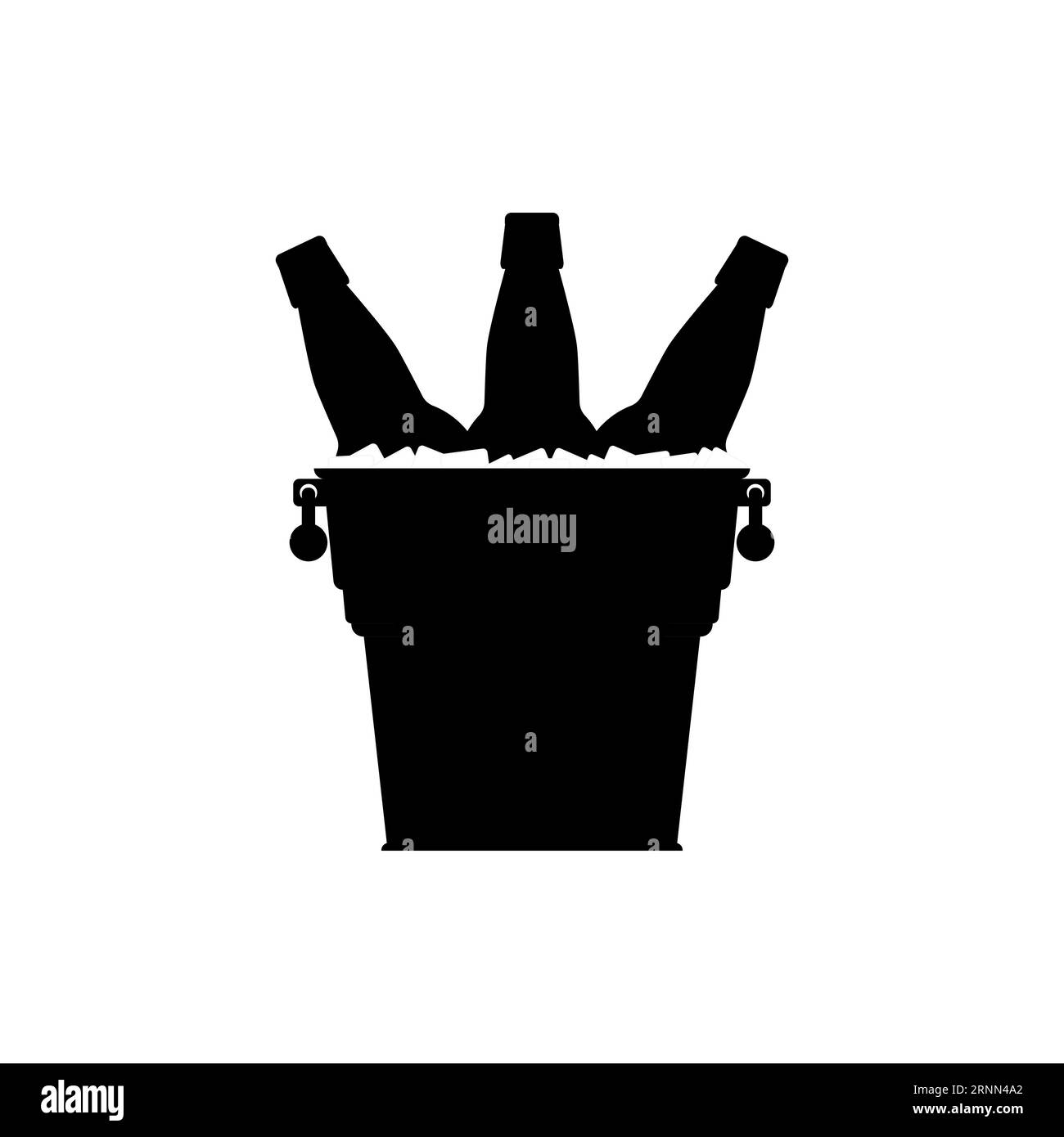 Bottles beer in ice bucket Stock Vector Images - Alamy