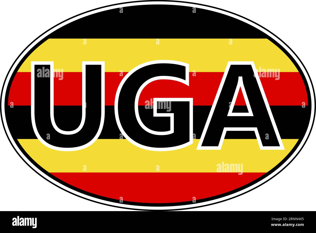 Flag stickers car Uganda sticker flag Uganda, acronym UG UGA Stock ...