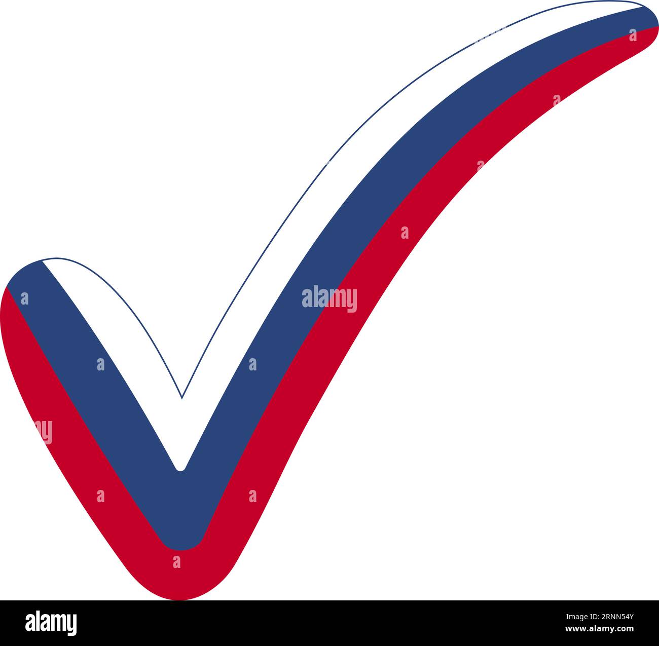 Check mark style Czech Republic flag symbol elections, voting approval ...
