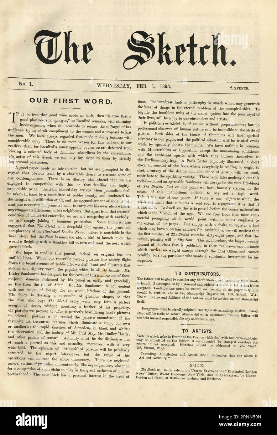 1893 antique newspaper illustration victorian hi-res stock photography ...