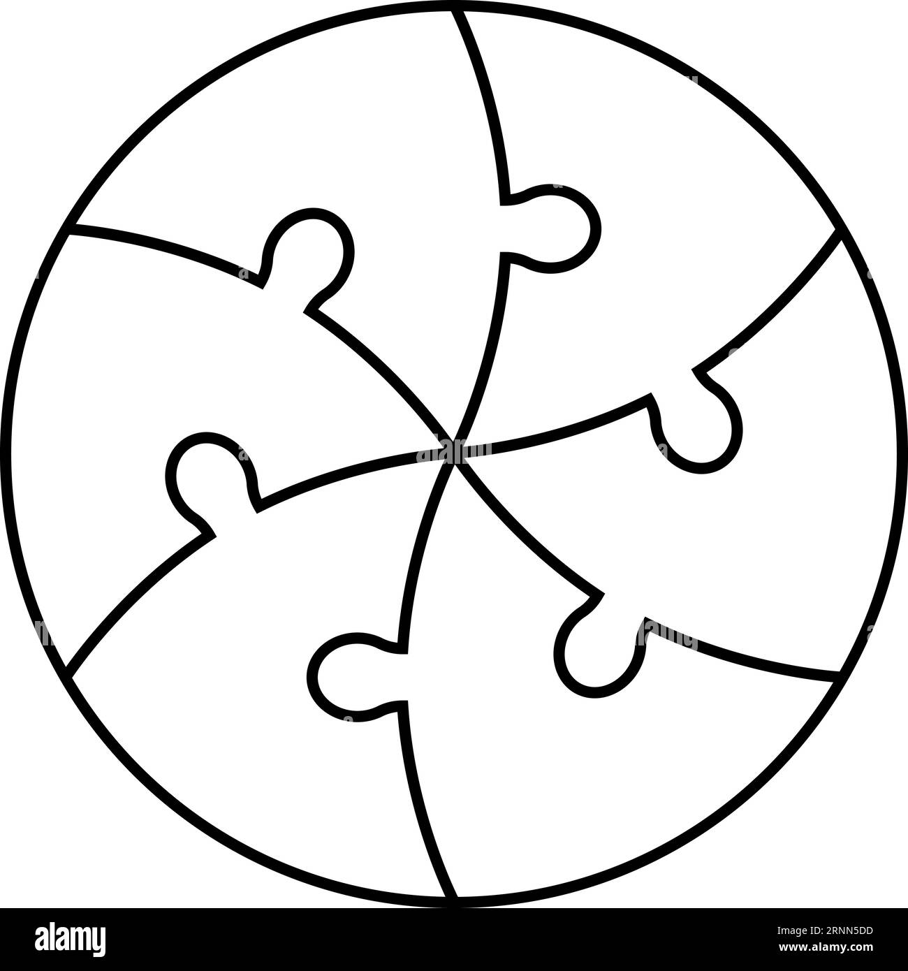 Template infographics, circle divided sectors, puzzle elements round ...