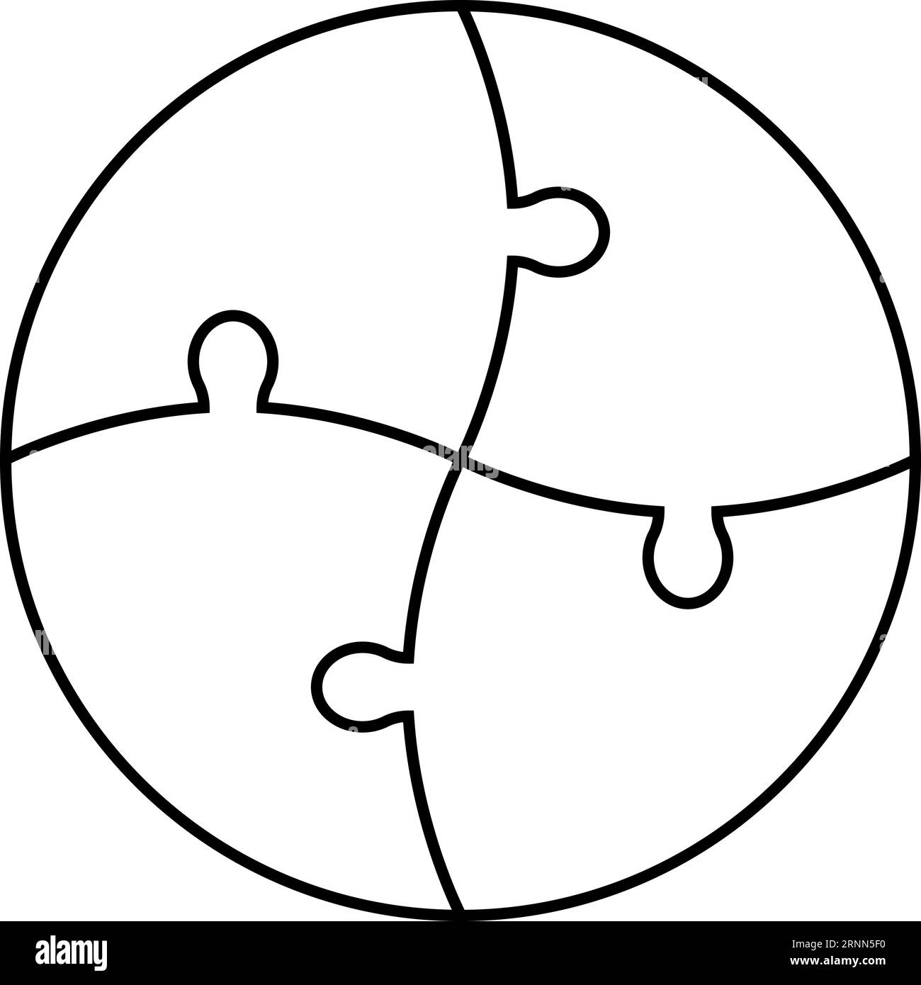 Template infographics circle divided sectors, puzzle elements round ...