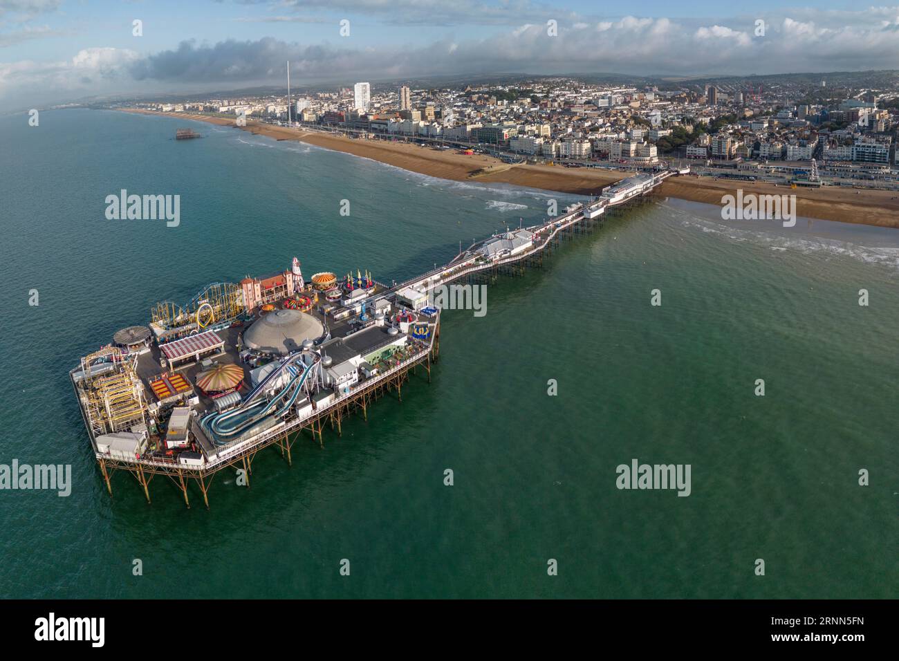 Aerial drone view of beach uk hi-res stock photography and images - Alamy