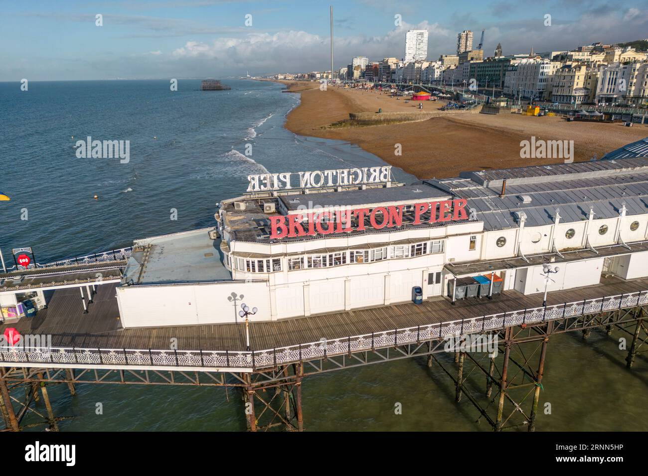 Aerial drone view of beach uk hi-res stock photography and images - Alamy