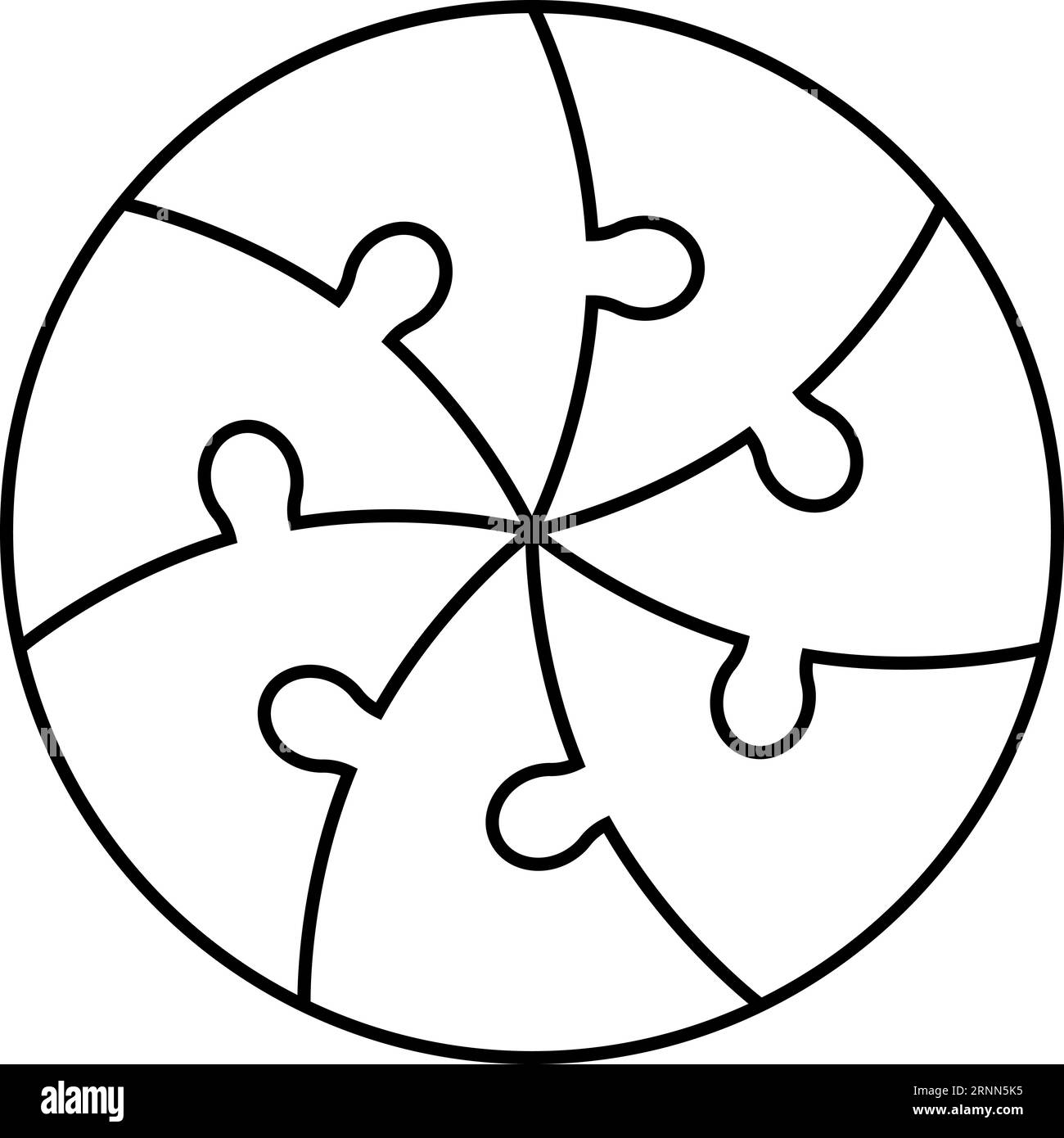 Template infographics, circle divided sectors, puzzle elements, round ...