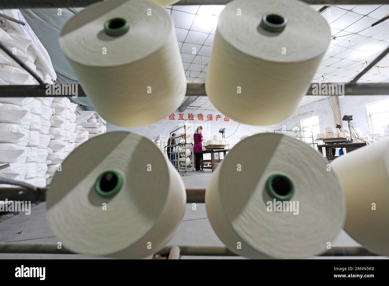 LUANNAN COUNTY, Hebei Province, China - April 20, 2020: A lady is ...