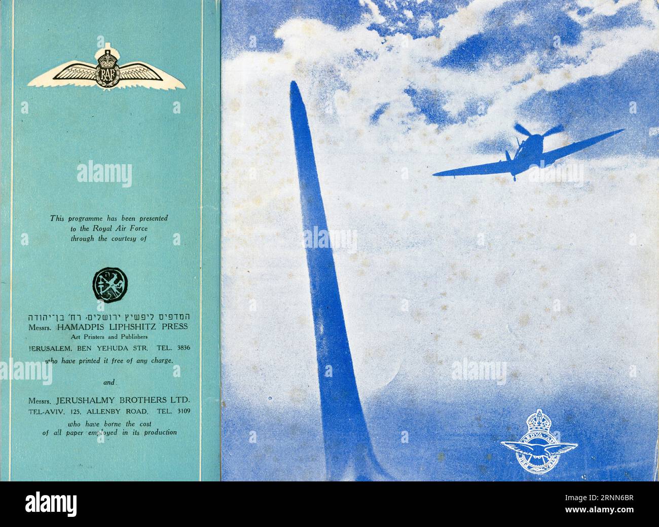 Front cover of programme from circa September 1943 for Gala Performance ...