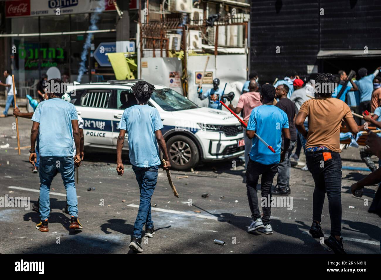 Tel Aviv, Israel. 02nd Sep, 2023. Eritrean asylum seekers clash with ...