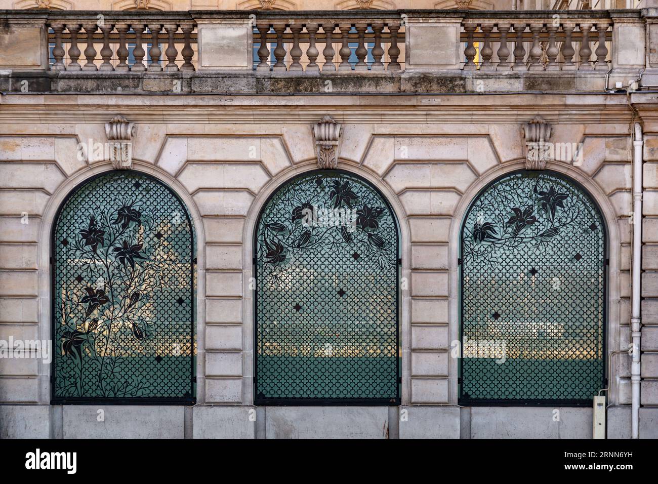 Detail from typical French architecture in Paris, France Stock Photo ...