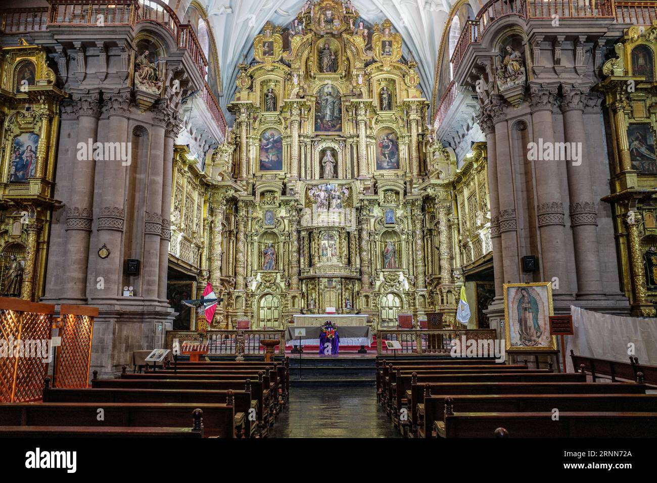 Cusco, Peru - Dec 5, 2022: Altar and interior of the Church of La ...