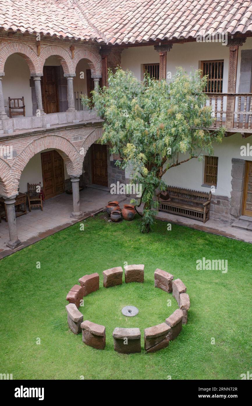 Cusco, Peru - Dec 5, 2022: Interior patio courtyard at the Inkaterra La ...