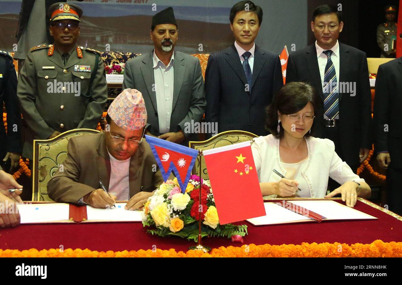 (170701) -- KATHMANDU, July 1, 2017 -- Chinese Ambassador to Nepal Yu ...