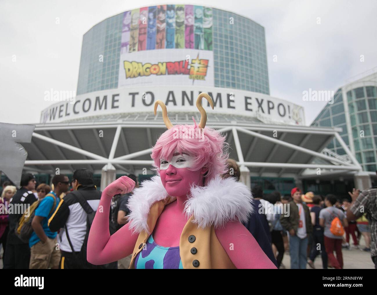 (170702) -- LOS ANGELES, July 2, 2017 -- A Mina Ashido cosplayer from ...