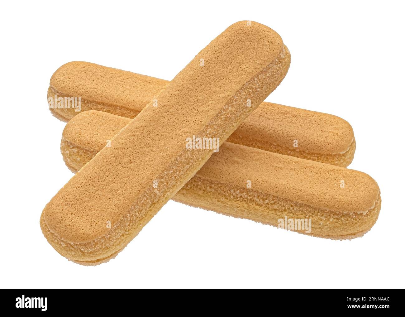 Italian savoiardi biscuits, ladyfinger cookies isolated on white ...