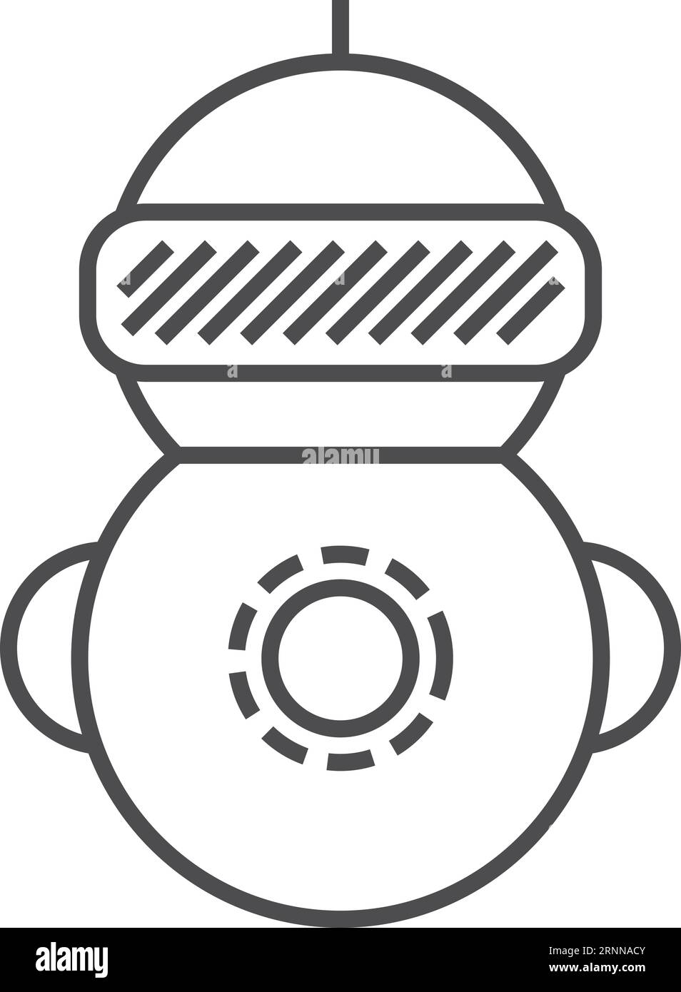 Cute personal robot linear icon. Futuristic toy Stock Vector Image ...