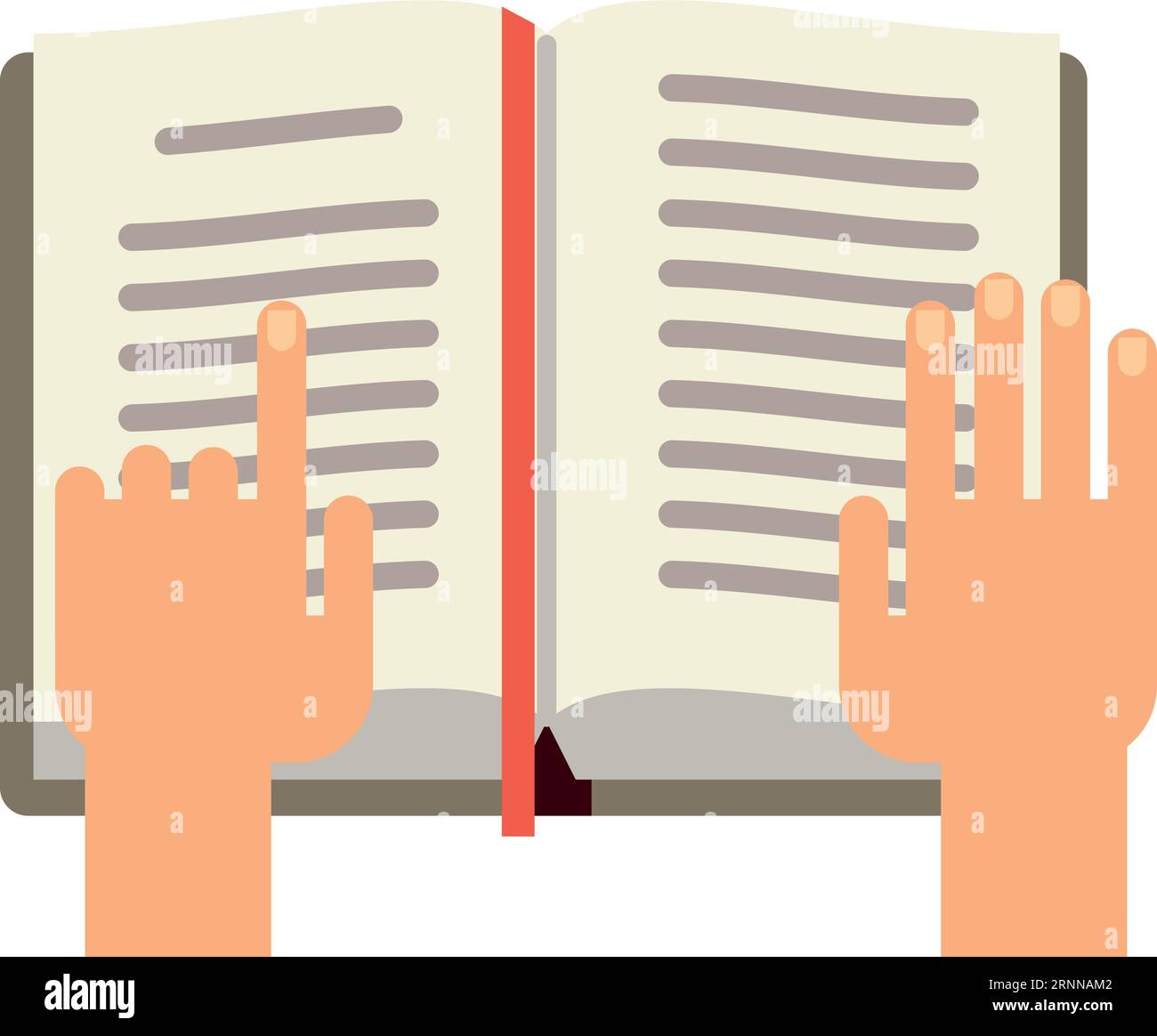 Book hand reading concept Cut Out Stock Images & Pictures - Alamy