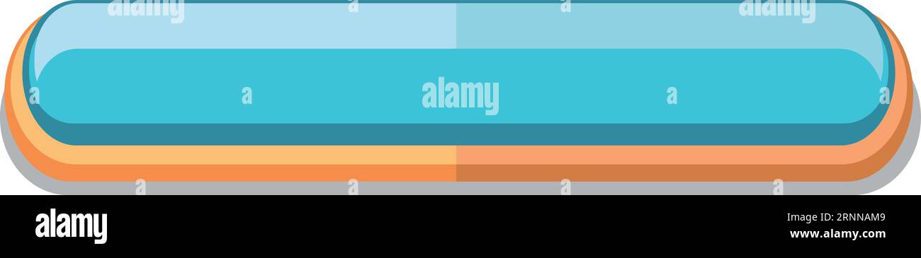 Blue button. Cartoon game ui empty element Stock Vector Image & Art - Alamy