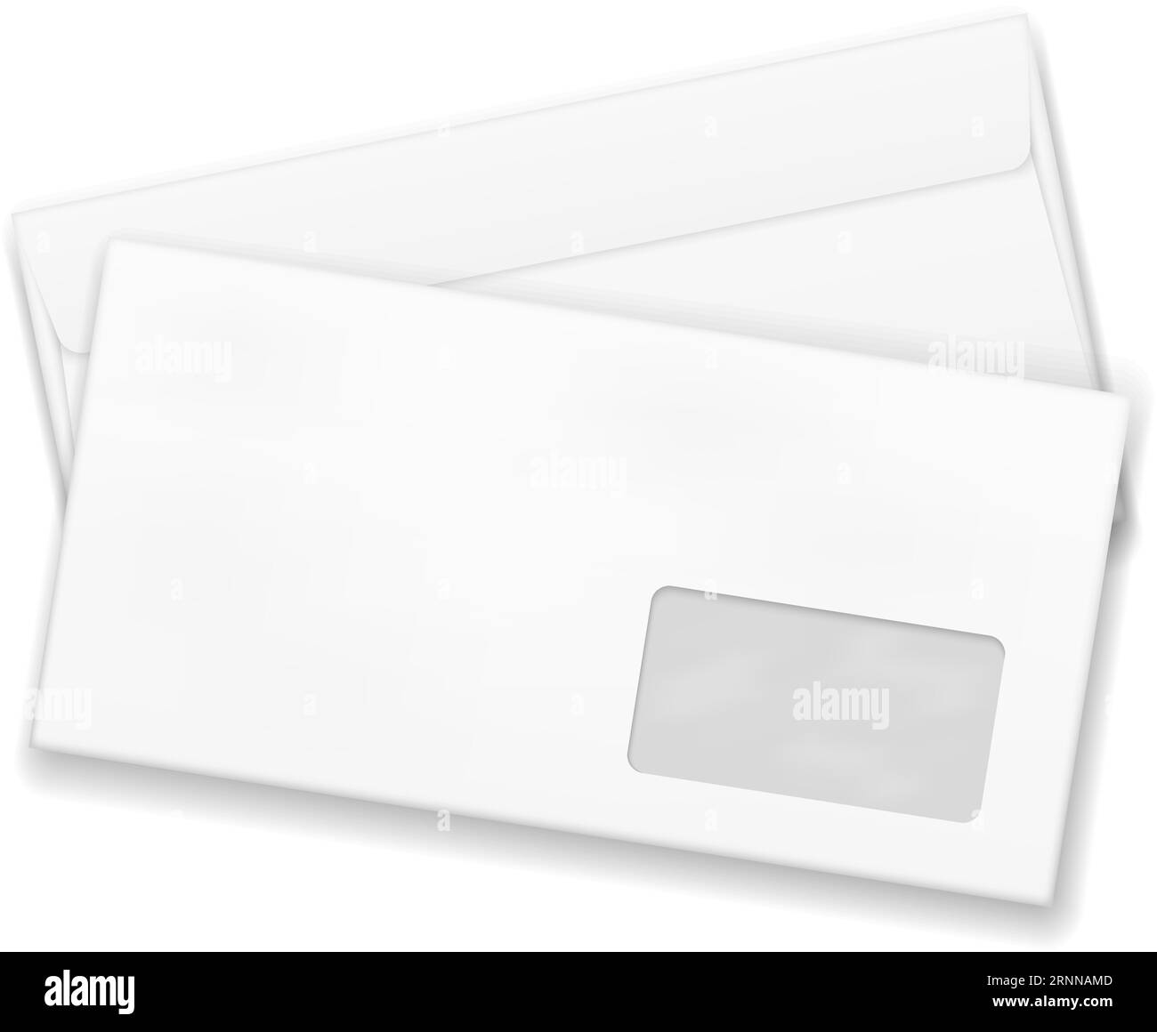 Blank envelope mockup. Realistic white paper mail Stock Vector Image ...