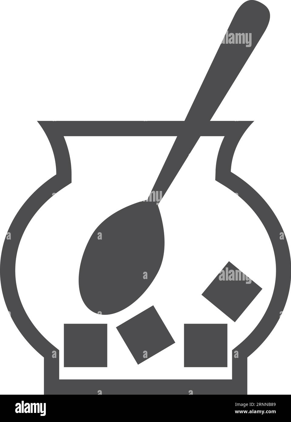 Cubes sugar in bowl Stock Vector Images - Alamy