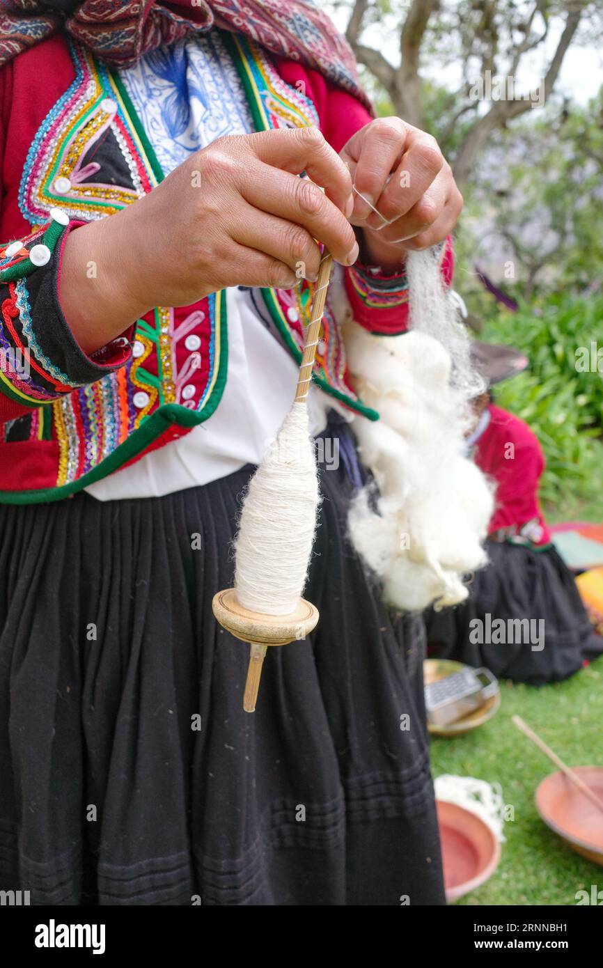 Cusco, Peru - Dec 4, 2022: Weavers from the Cusco Centre for ...