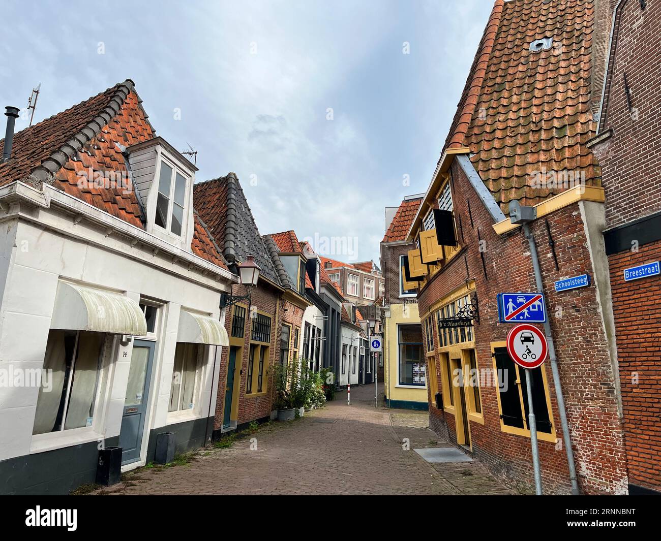 Hoorn, Netherlands. August, 17, 2023. Historic streets and gables in ...