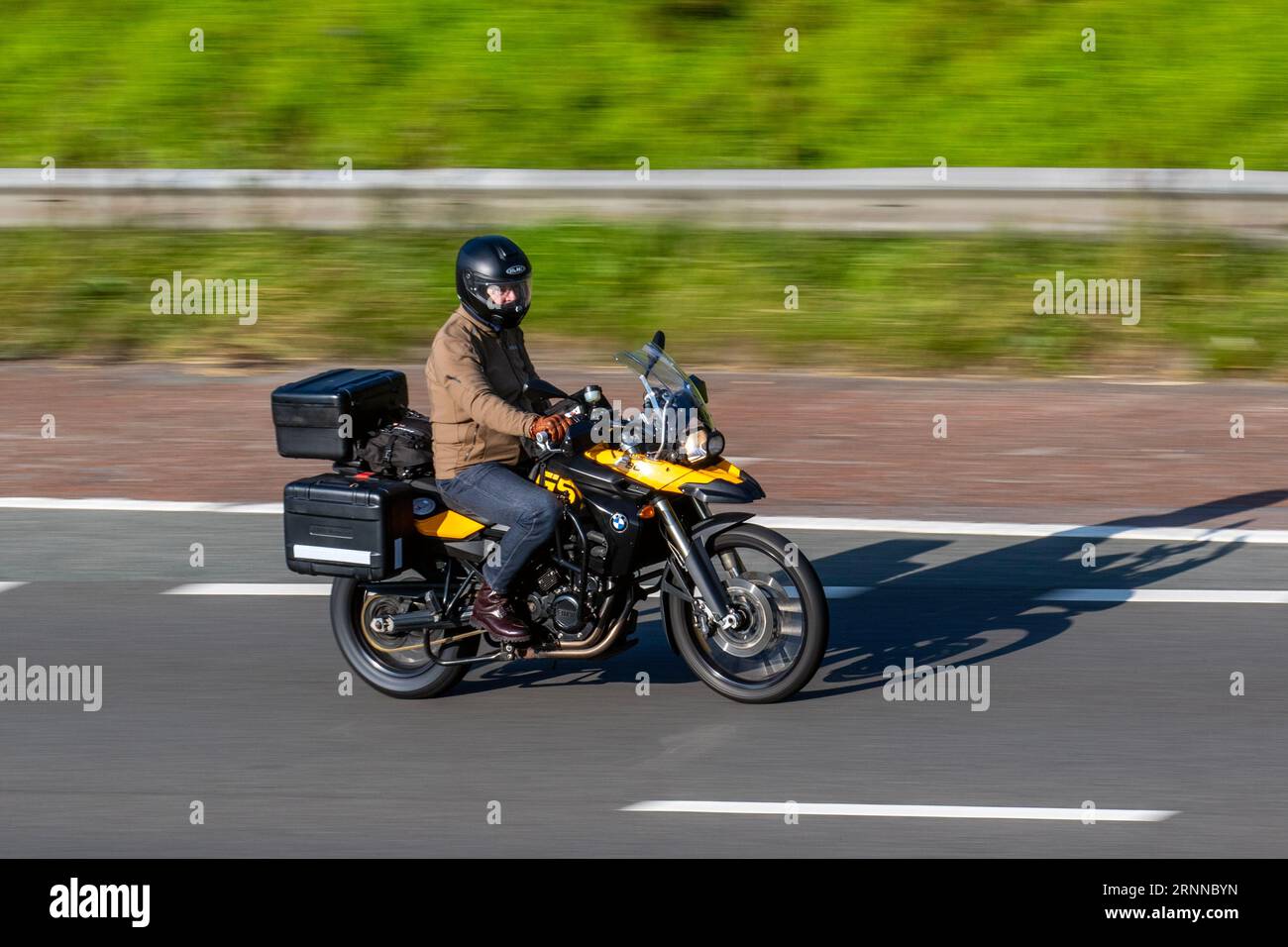 BMW Yellow F800GS 800cc engine, class adventure motorcycle travelling ...