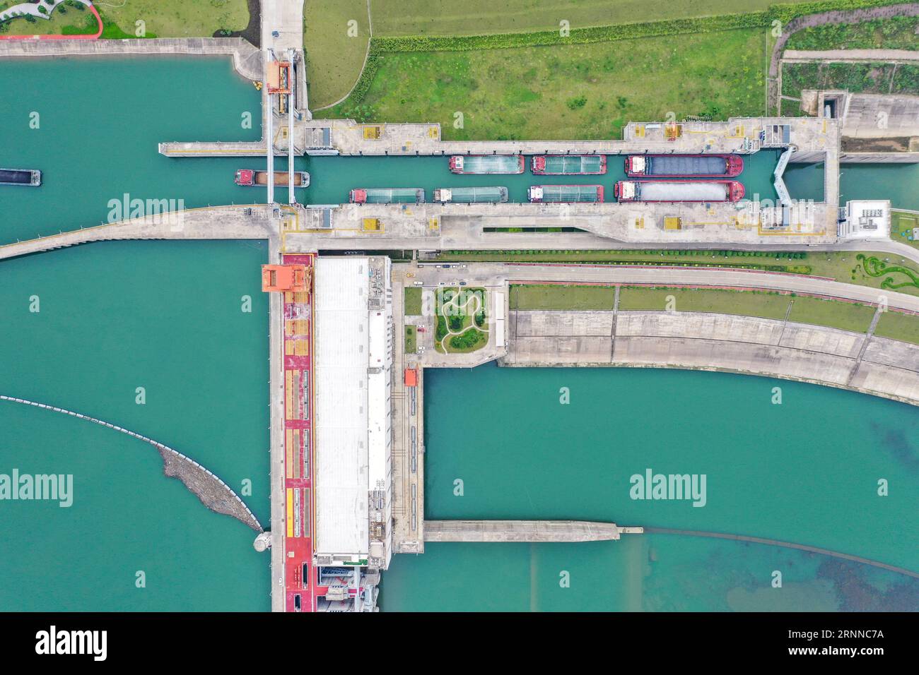 Guiping. 2nd Sep, 2023. This aerial photo taken on Sept. 2, 2023 shows ...