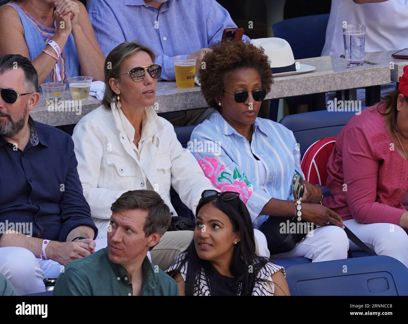 Flushing NY, USA. 01st Sep, 2023. **NO NY NEWSPAPERS** Wanda Sykes is seen watching Tommy Paul ...