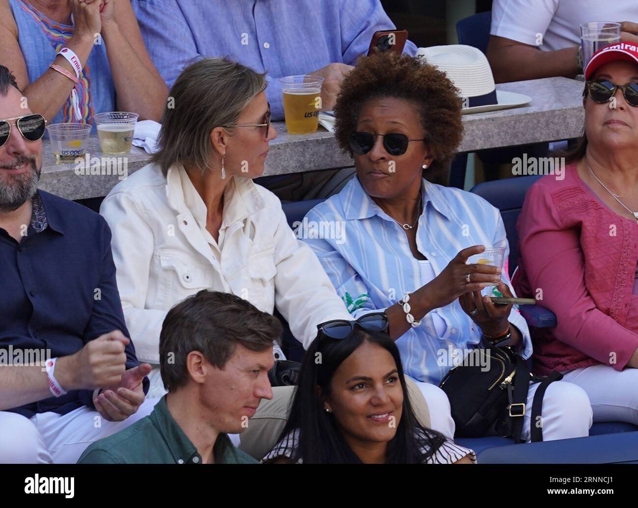 Flushing NY, USA. 01st Sep, 2023. **NO NY NEWSPAPERS** Wanda Sykes is seen watching Tommy Paul ...