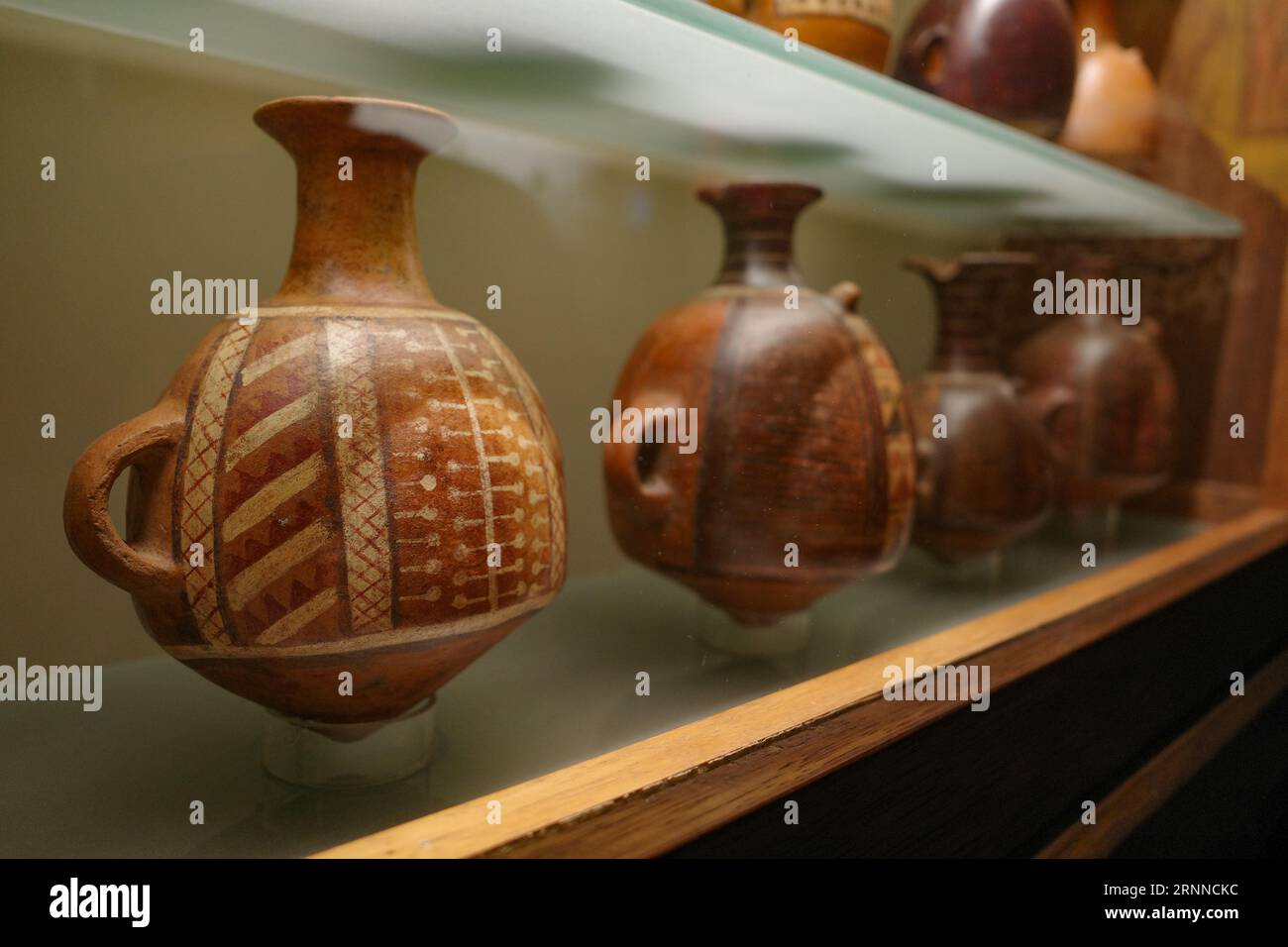 Cusco, Peru - Dec 4, 2022: Ancient Inca Qero vases on display at the ...