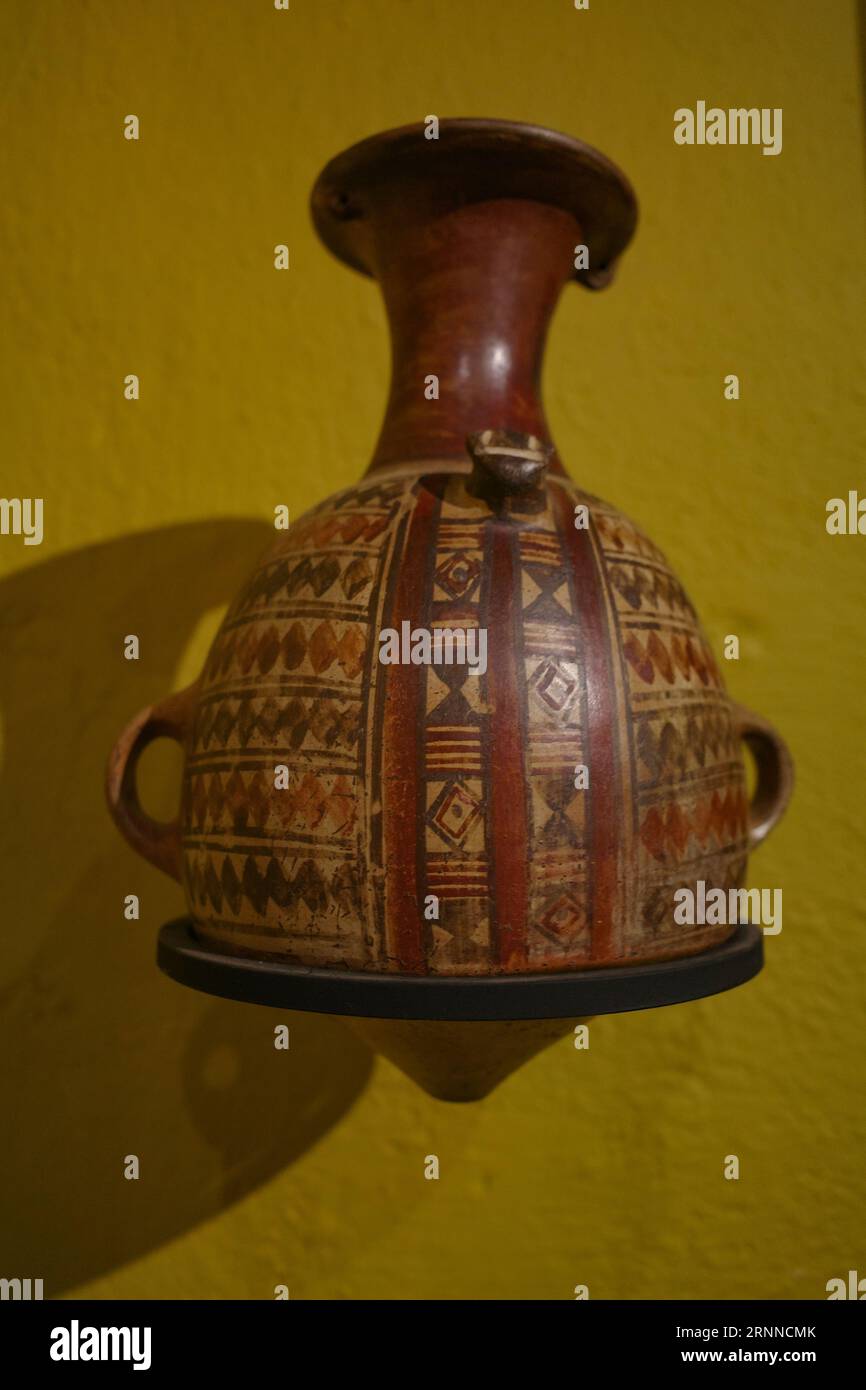 Cusco, Peru - Dec 4, 2022: Ancient Inca Qero vases on display at the ...