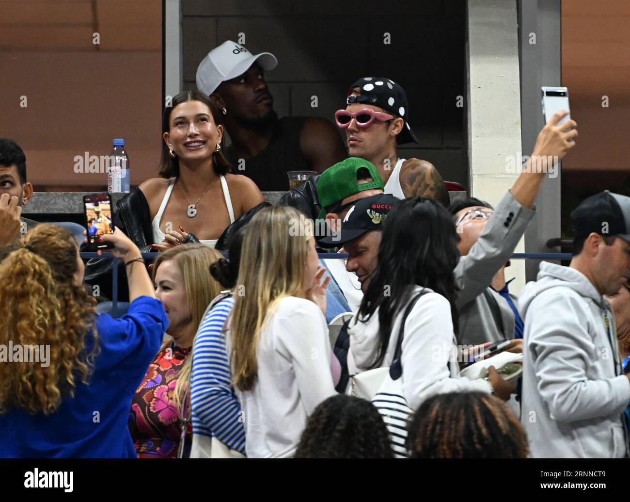 Flushing NY, USA. 01st Sep, 2023. **NO NY NEWSPAPERS** Hailey Bieber and Justin Bieber are seen ...