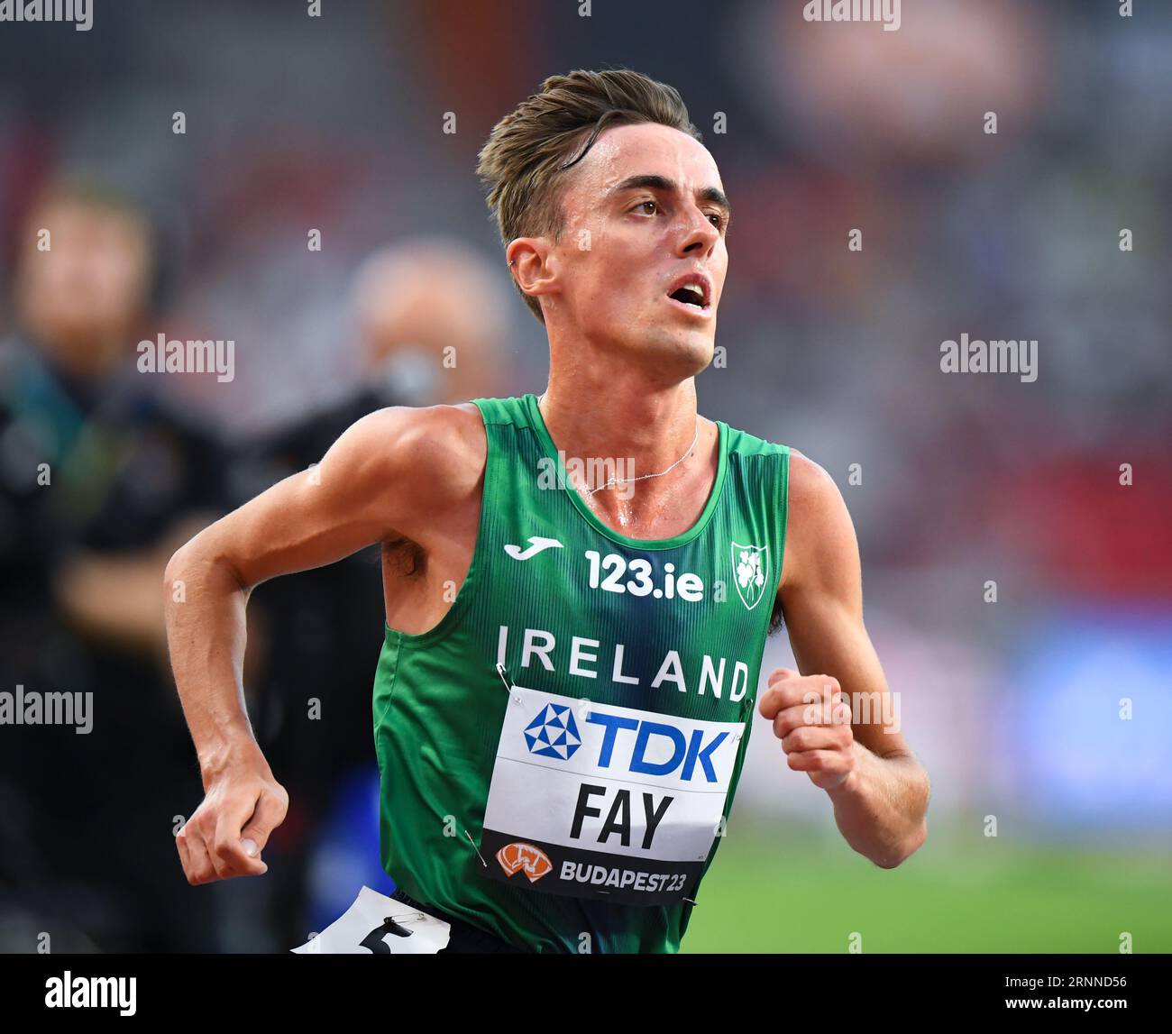 Brian Fay of Ireland competing in the men’s 5000m a race on day 6 of ...