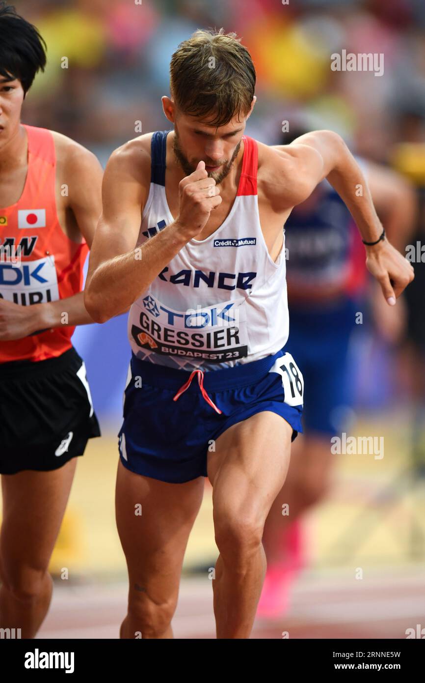 Jimmy Gressier of France competing in the men’s 5000m A race on day 6 ...