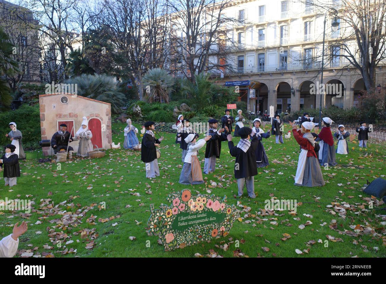 San Sebastian, Spain - Dec 12, 2022: Statues depicting traditional ...