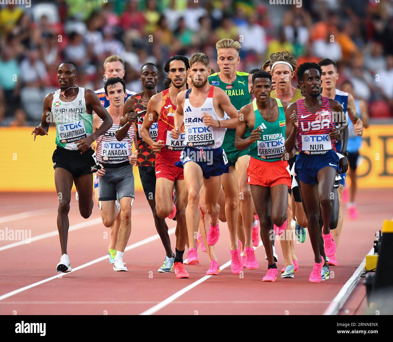 Jimmy Gressier of France competing in the men’s 5000m A race on day 6 of the World Athletics ...