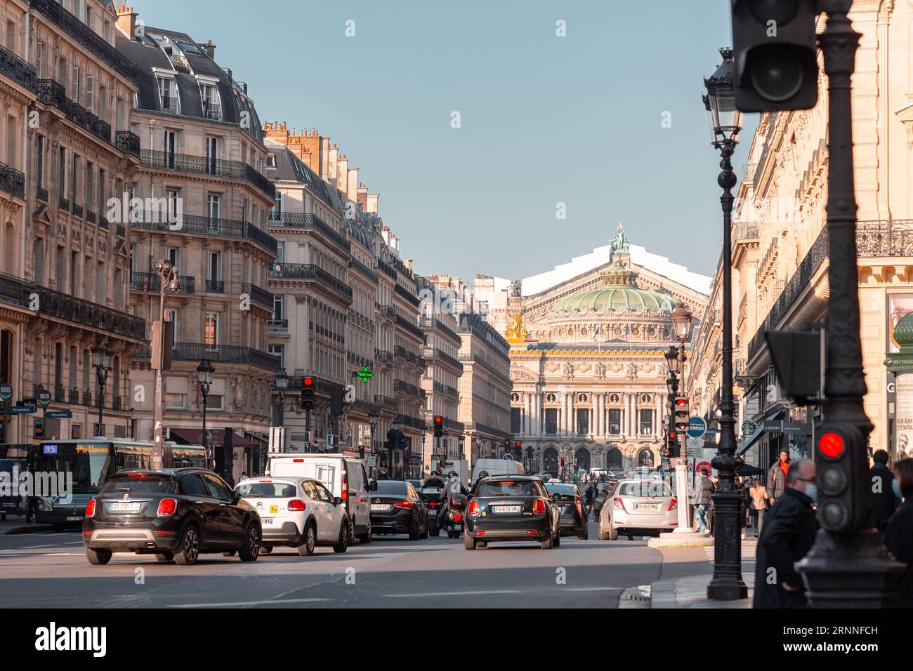 Paris, France - January 23, 2022: Front view of the famous Garnier ...