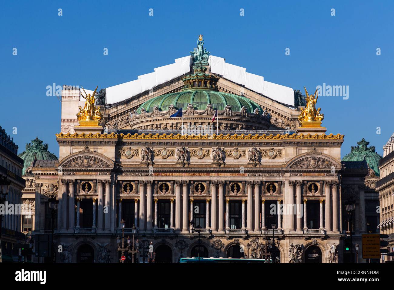 Paris, France - January 23, 2022: Front view of the famous Garnier ...