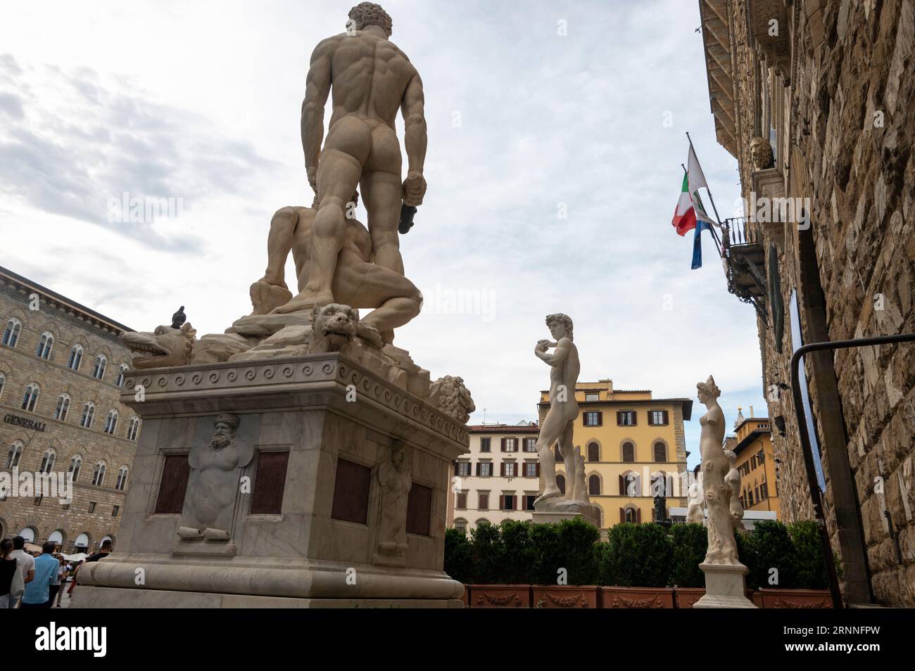 Italian statue, Florence statue, Hercules, Cacus, Florence City Hall ...