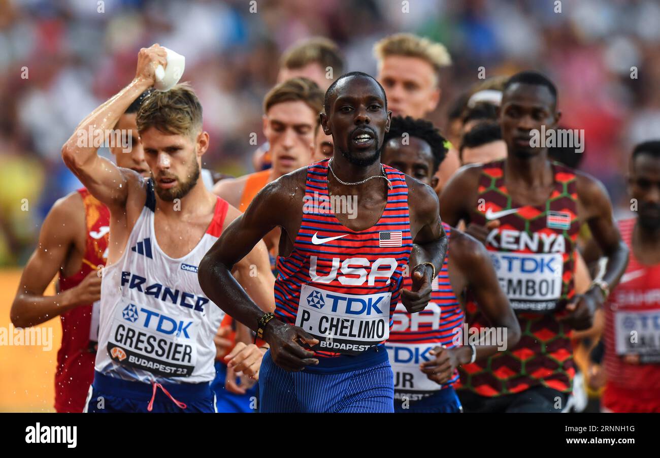 Paul Chelimo of the USA competing in the men’s 5000m A race on day 6 of ...