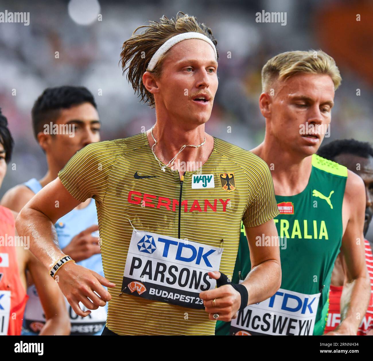 Sam Parsons of Germany competing in the men’s 5000m A race on day 6 of ...