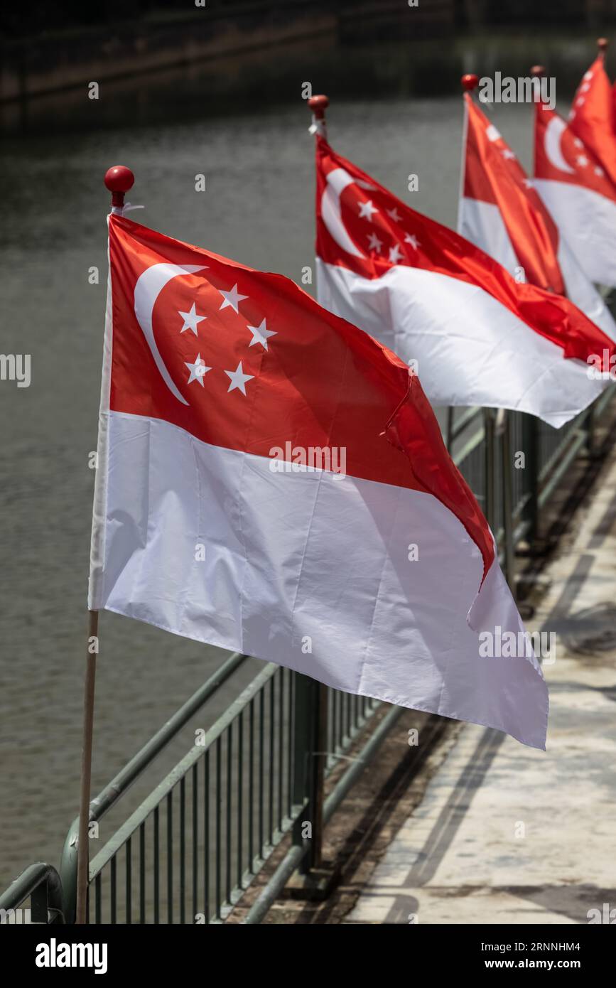 Singapore flag icon animation hi-res stock photography and images - Alamy
