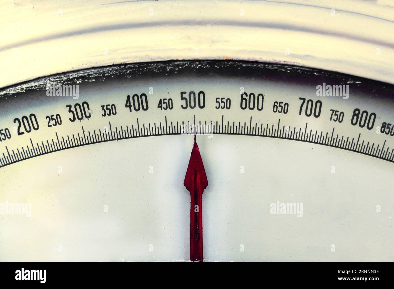 Libra. Old weighing dial of scales. Vintage mechanical scales Stock ...